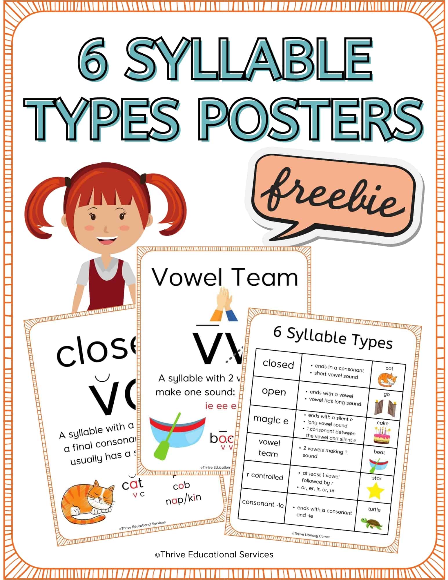 The 6 Types Of Syllables & FREE Anchor Charts!