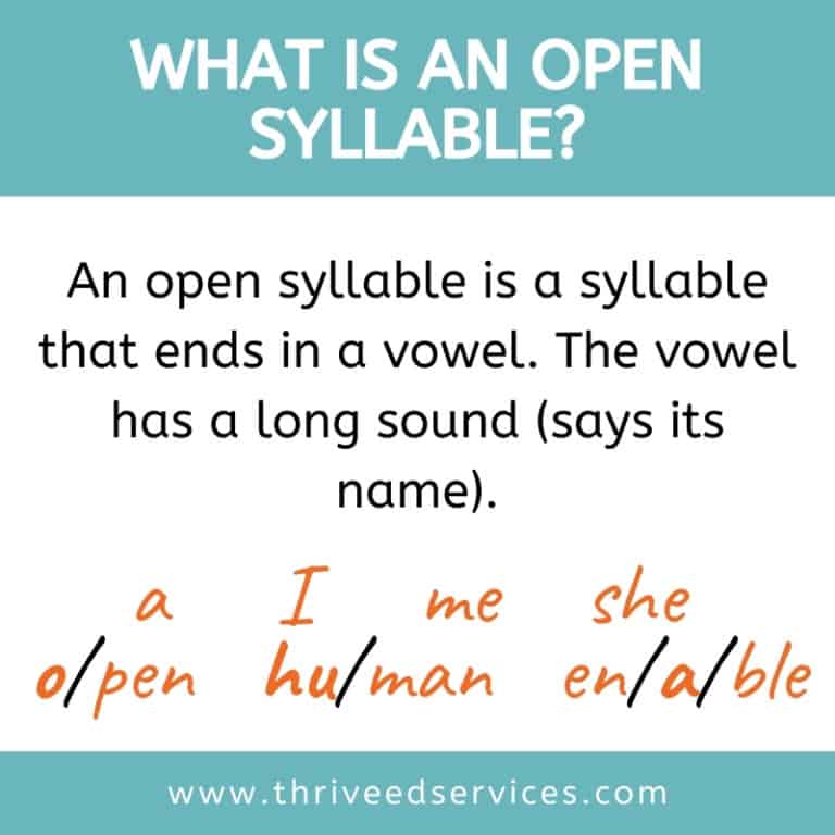 All About the Open Syllable + FREE Anchor Charts
