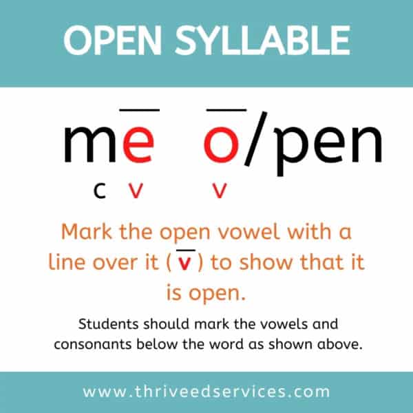 All About the Open Syllable + FREE Anchor Charts
