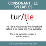 How To Teach The Consonant -le Syllable + FREE Word Lists