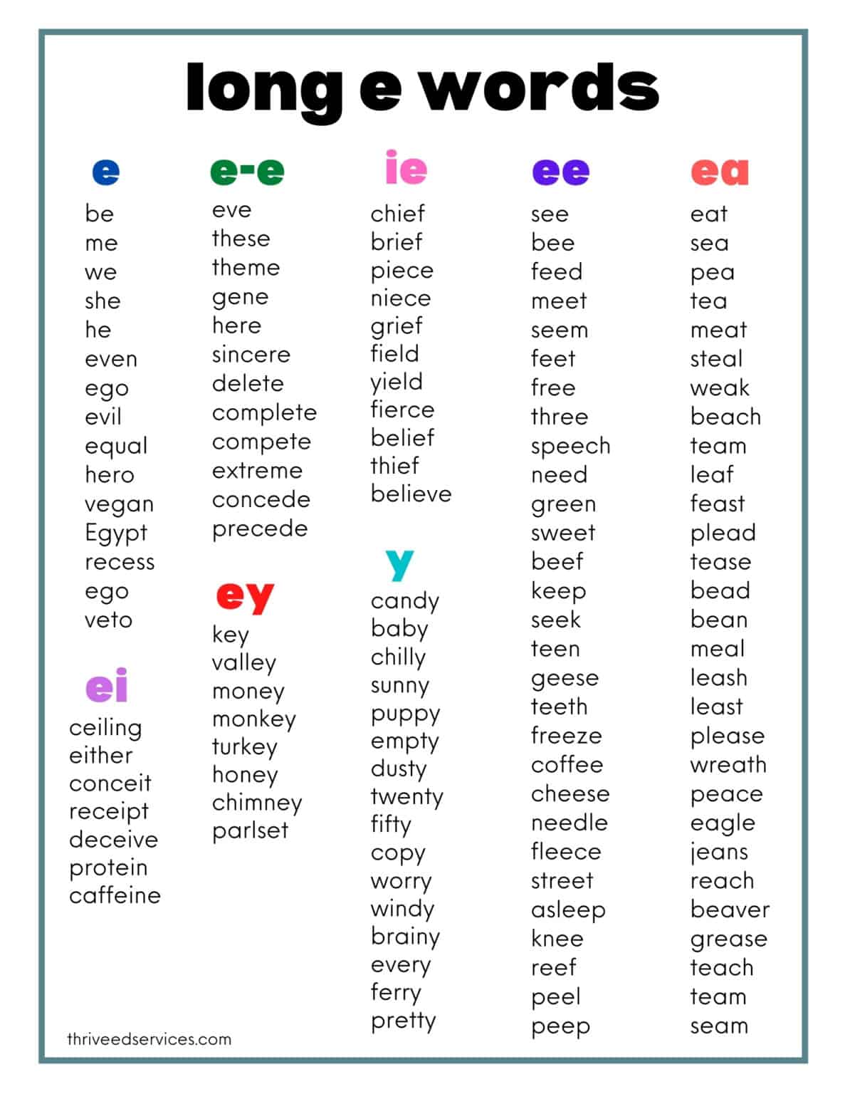 How To Teach The Long A Sound + Free Word List!