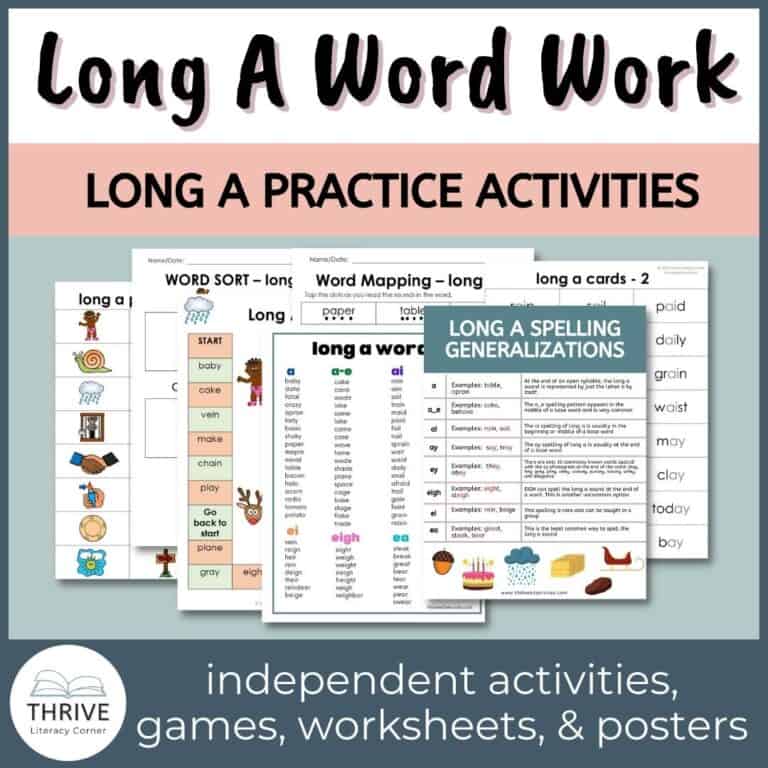 How to Teach Long Vowel Sounds: FREE Word Lists & Activities