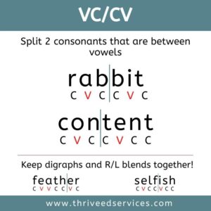 Syllable Division Rules: Dividing Words Into Syllables - FREE Charts