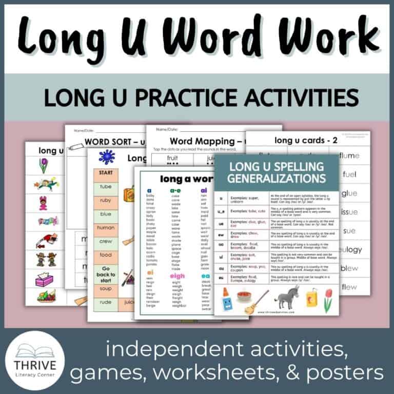 How To Teach Long U Words & FREE Word List