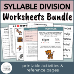 Syllable Division Rules: Dividing Words Into Syllables - FREE Charts