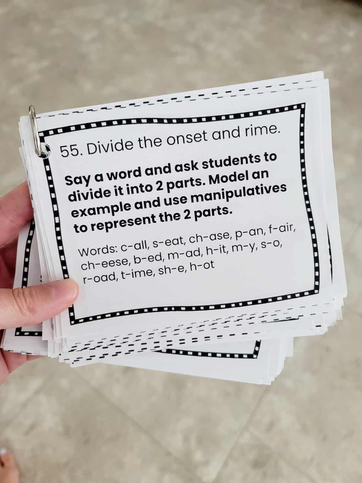 The Importance of Onset and Rime + Suggested Activities