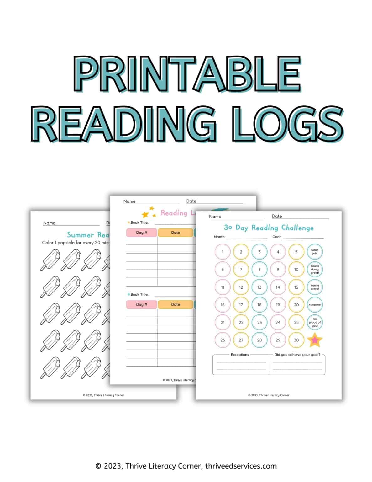 Summer Reading Log: FREE Printable!!
