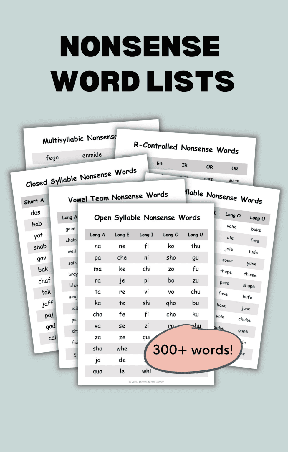 Nonsense Words in Reading Instruction: Tips & FREE Printables!