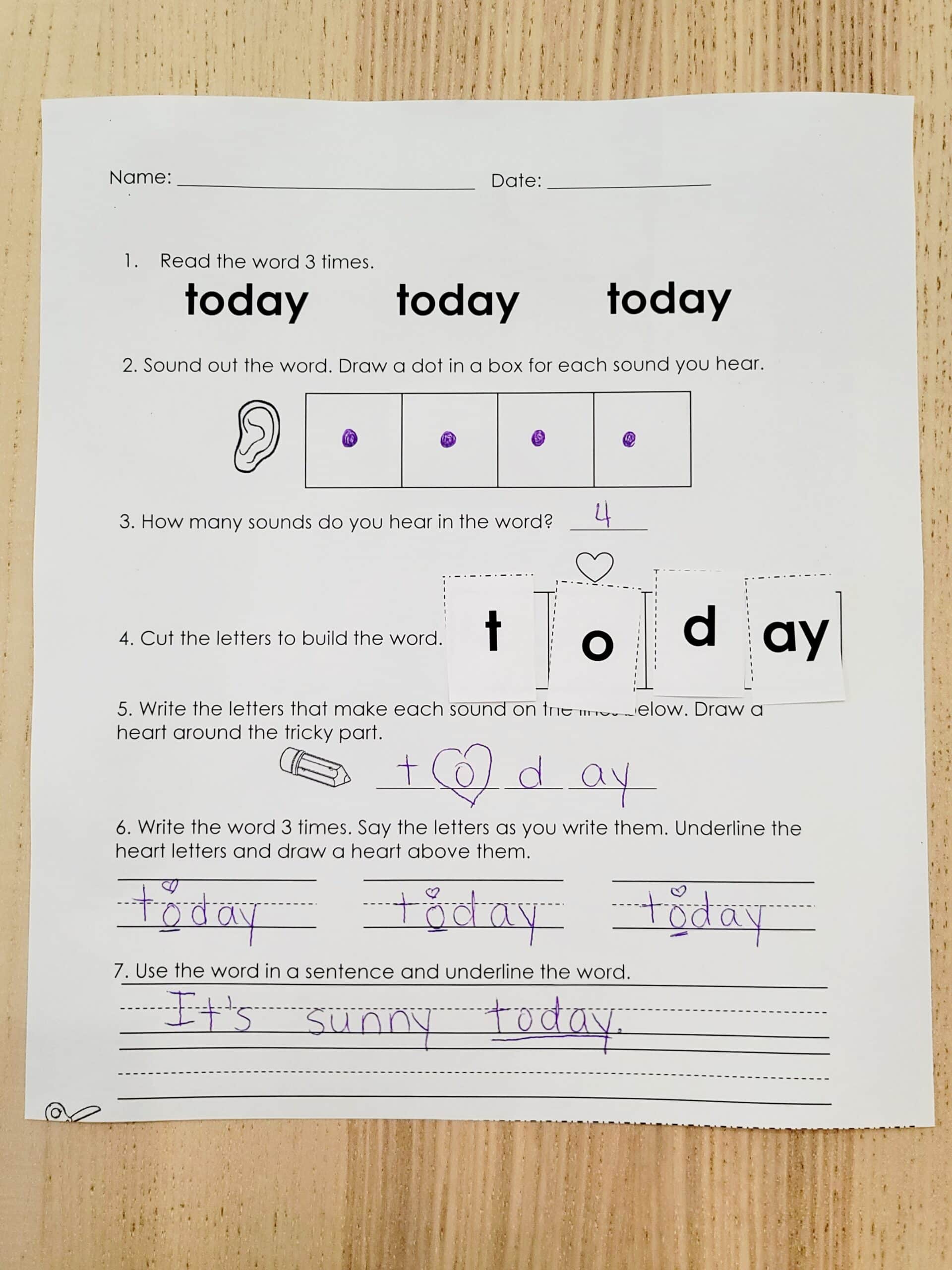 How To Set Up A Heart Words Center - Thrive Literacy Corner