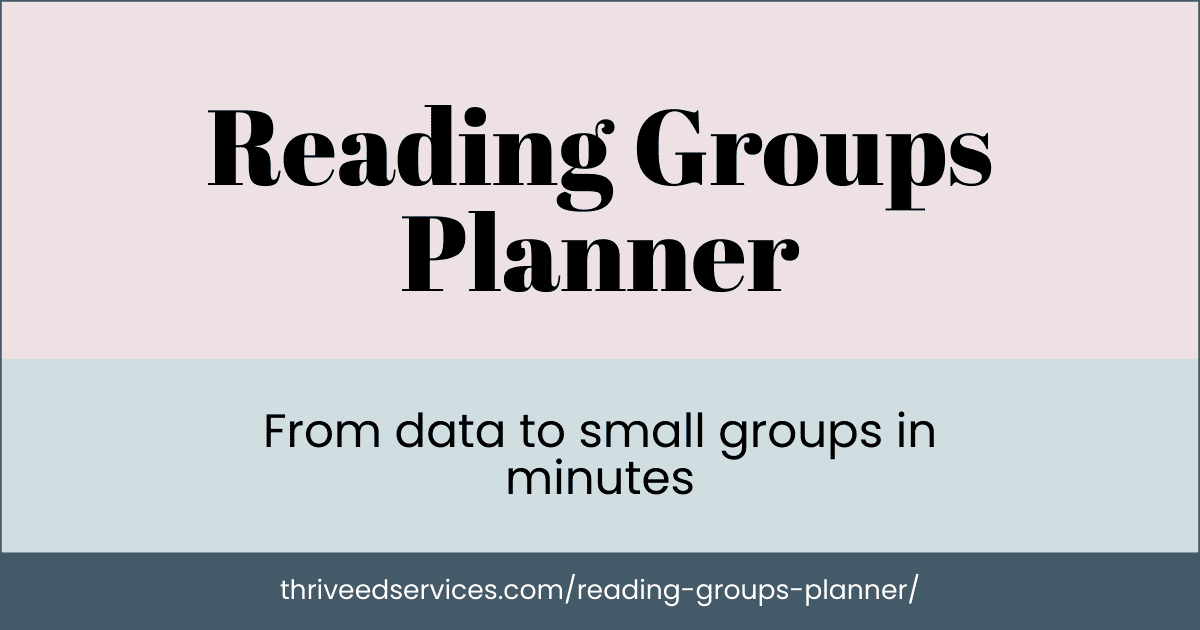 Reading Groups Planner (Free) | Small-Group Reading Plans