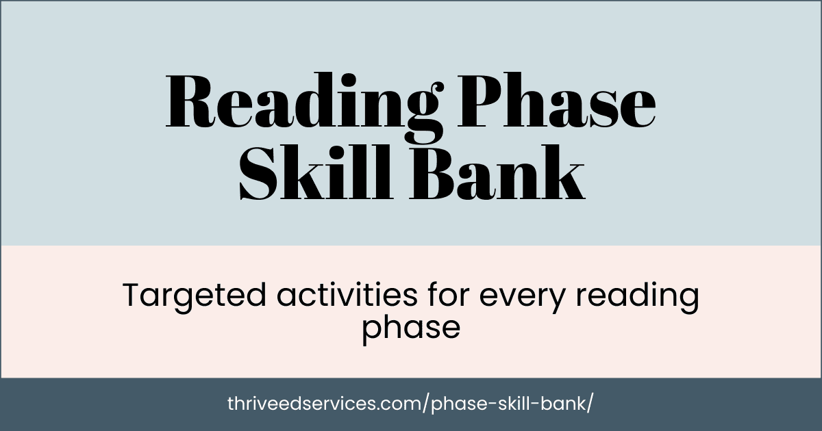 Ehri’s Reading Phases Tool for Phonics Instruction
