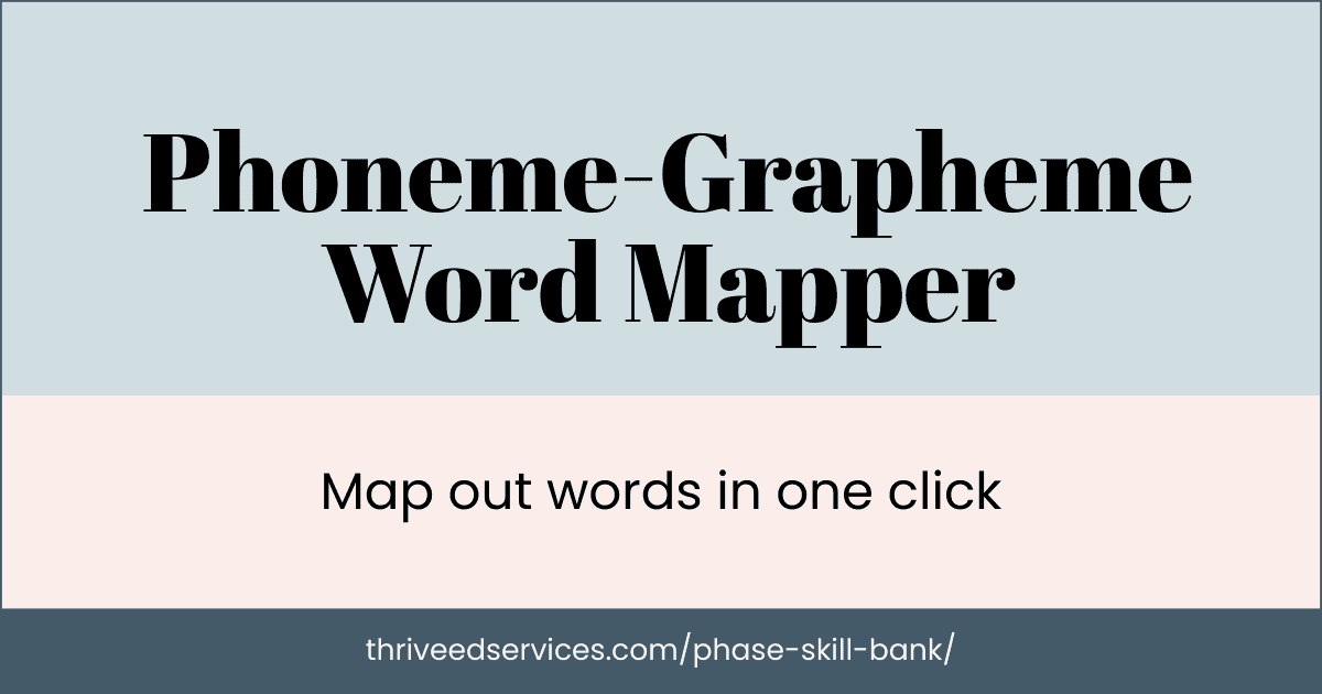 Phoneme-Grapheme Word Mapper