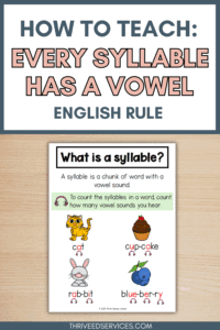 Teaching the “Every Syllable Has a Vowel” Pattern in Phonics - Thrive ...